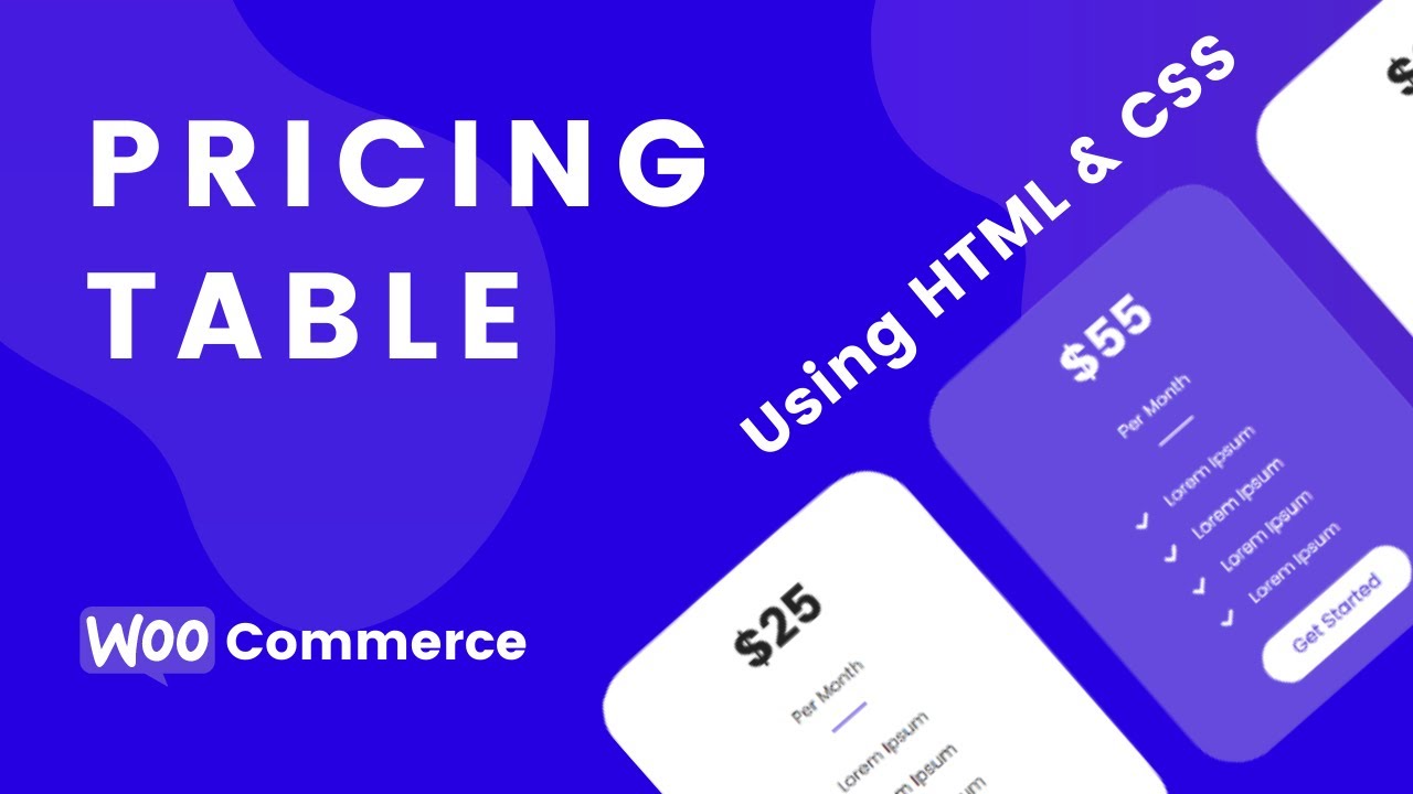 How To Create Responsive Pricing Table Using Only Html Css Youtube
