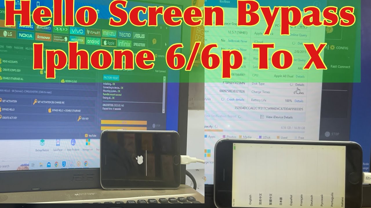 Iphone 6 6p Hello Screen Bypass Boot Ramdisk Bypass Hello Icloud