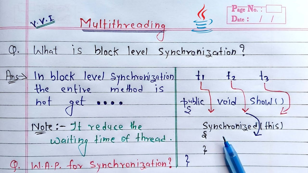 Synchronized Block In Java Multithreading Learn Coding Youtube