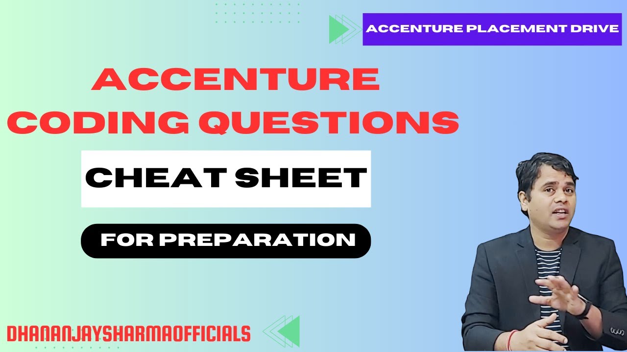 Accenture Cheat Sheet Coding Questions For Preparation Accenture