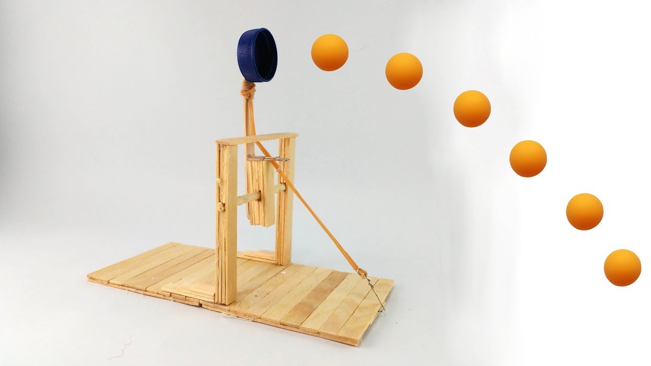 Diy Catapult Using Popsicle Sticks Youtube