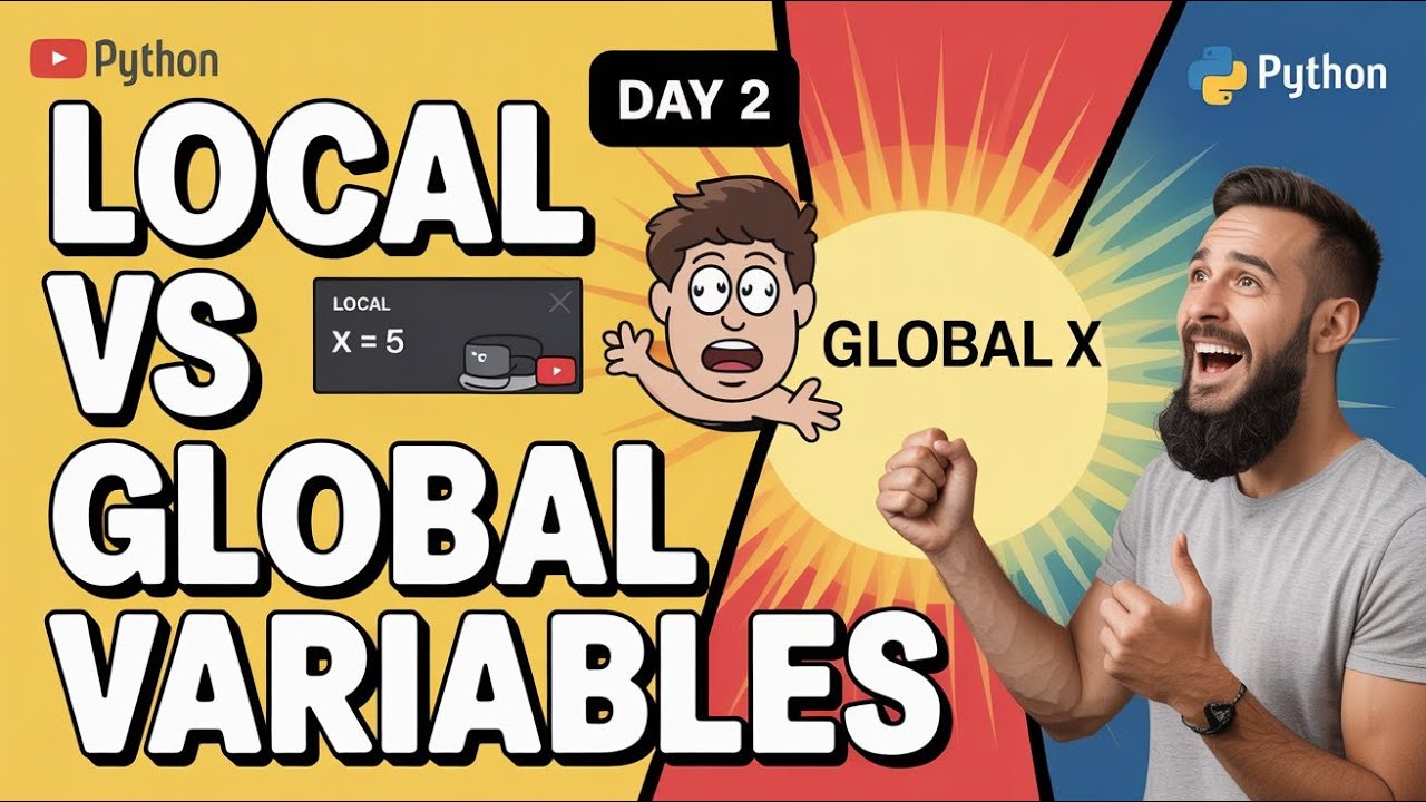 Local Vs Global Variables In Python Python Tutorial Day 2 Youtube