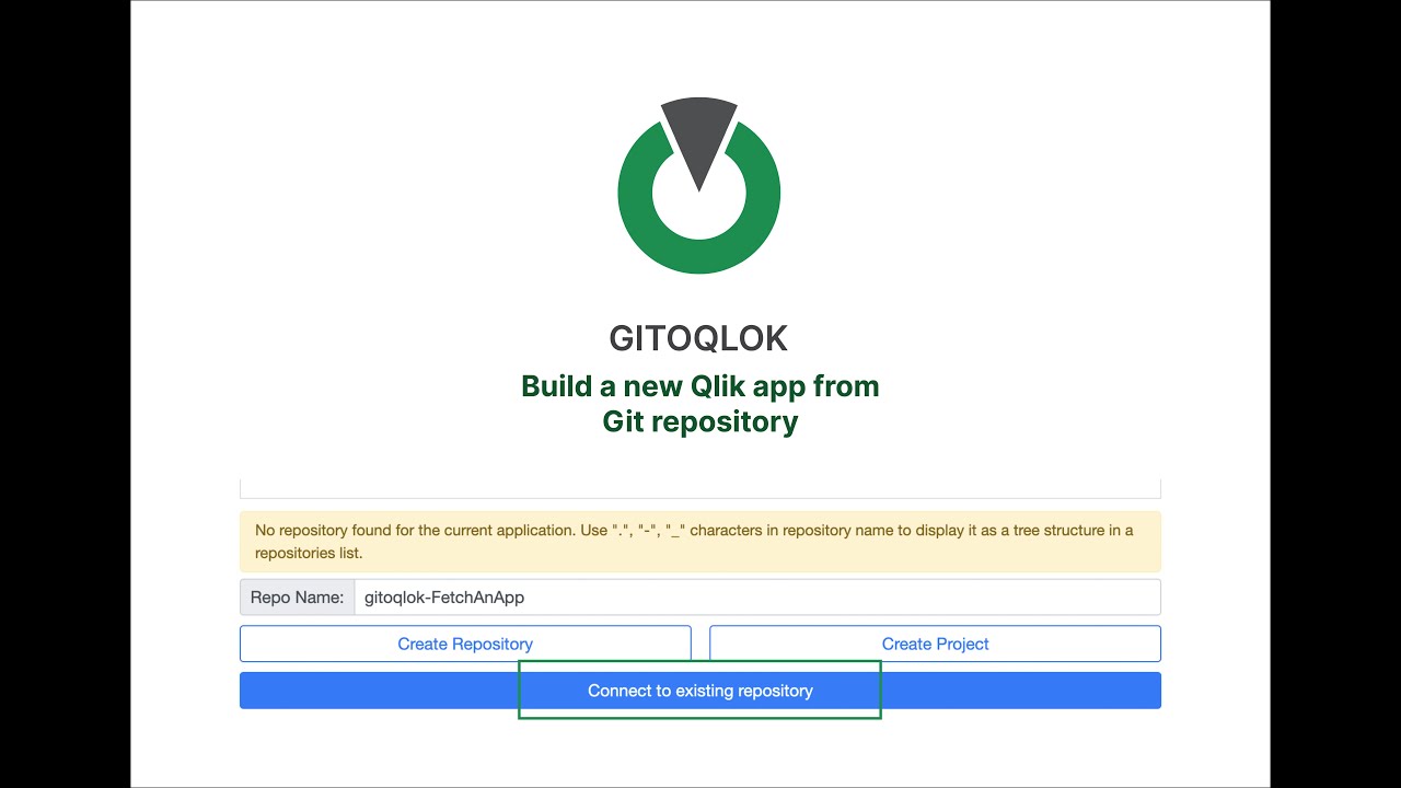 Gitoqlok Import Qlik App From Existing Repository Youtube