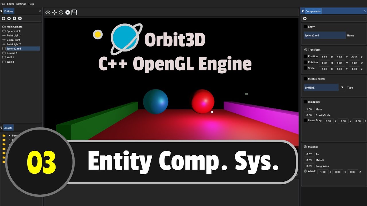 Opengl Game Engine Imgui Entity Component System Ecs Youtube