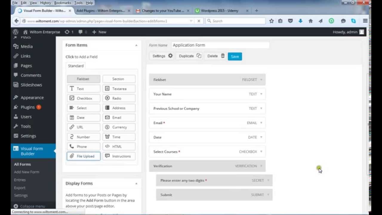 How To Create Any Form In Wordpress Youtube