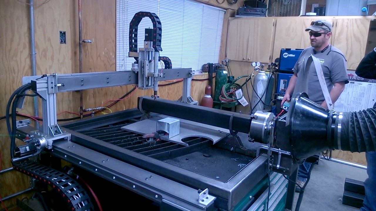 Cutting Square Tubing With Rotary Plasma Attachment Youtube