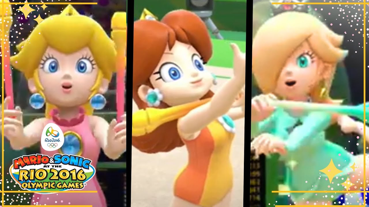 Peach Daisy And Rosalina In Rhythmic Gymnastics Mario And Sonic At