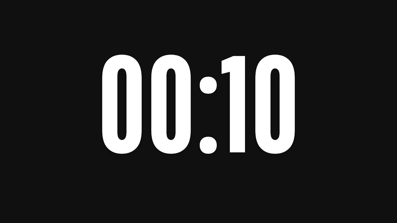 10 Seconds Timer Alarm Countdown Full Hd Youtube