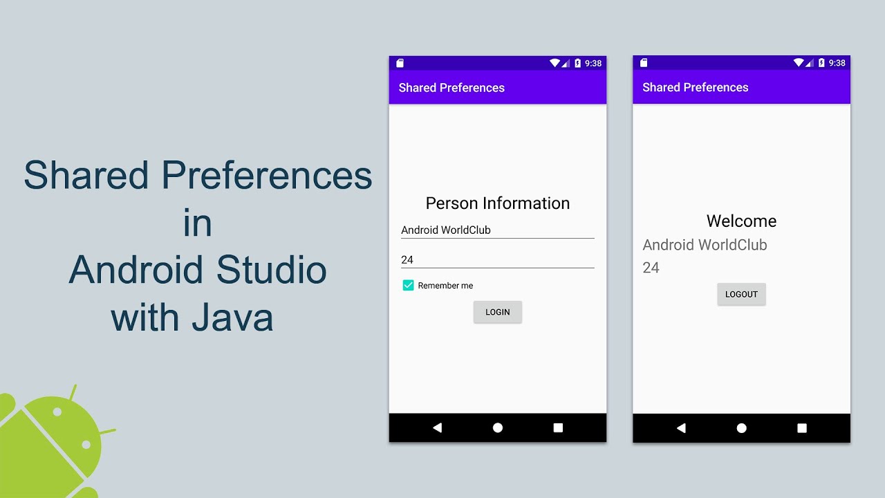 Shared Preferences In Android Studio With Java Youtube