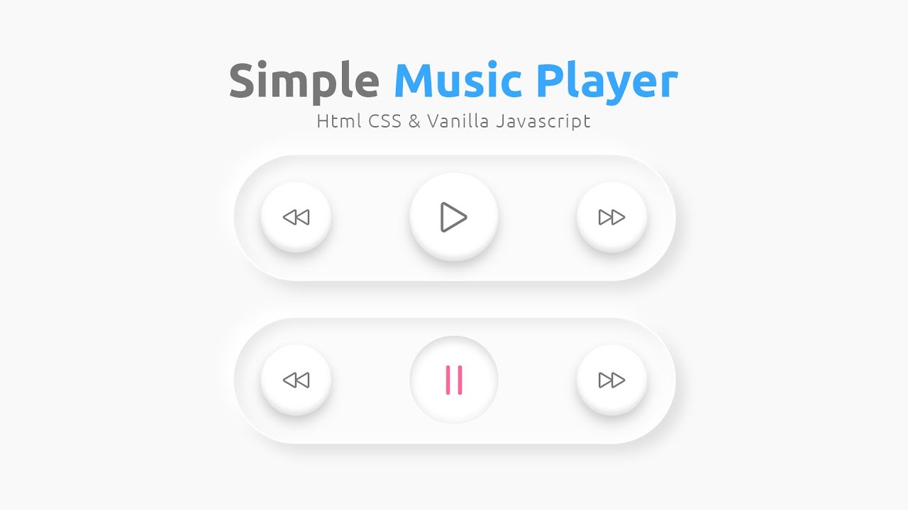 Simple Music Player Using Css Vanilla Javascript Mini Project Css