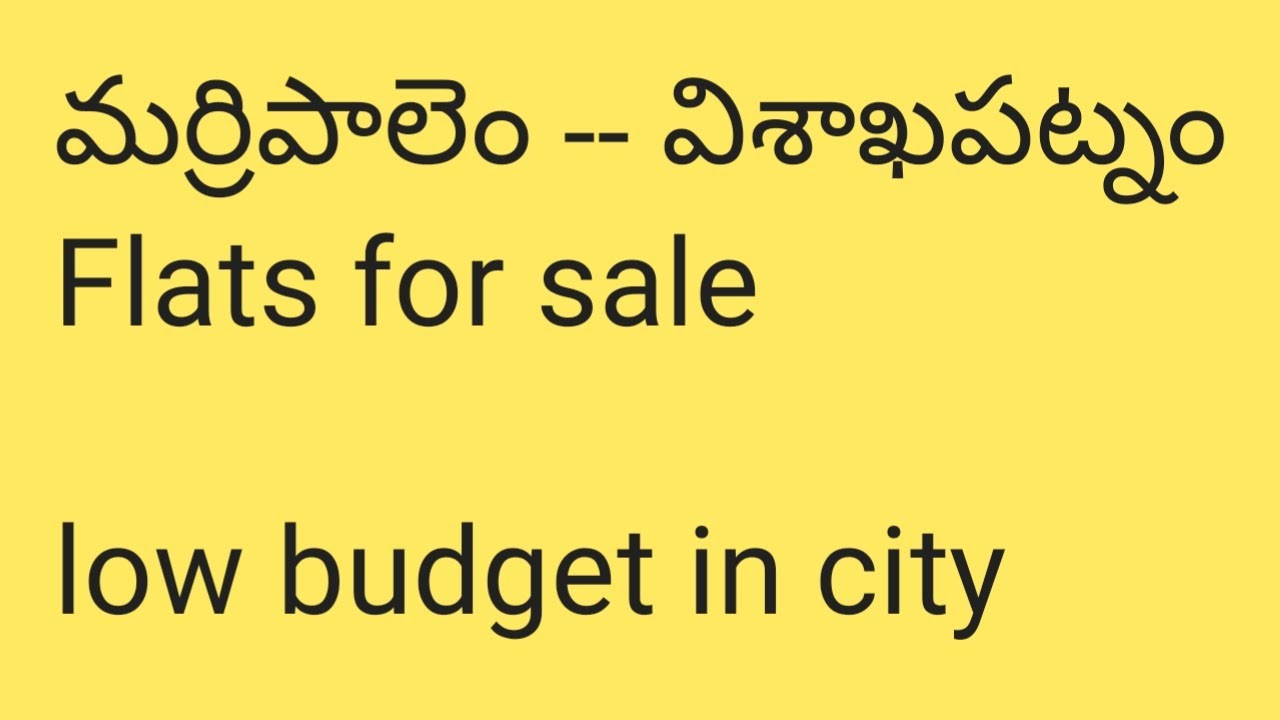 Sold Out 12 Flats For Sale Best Low Budget Marripalem Vizag Youtube