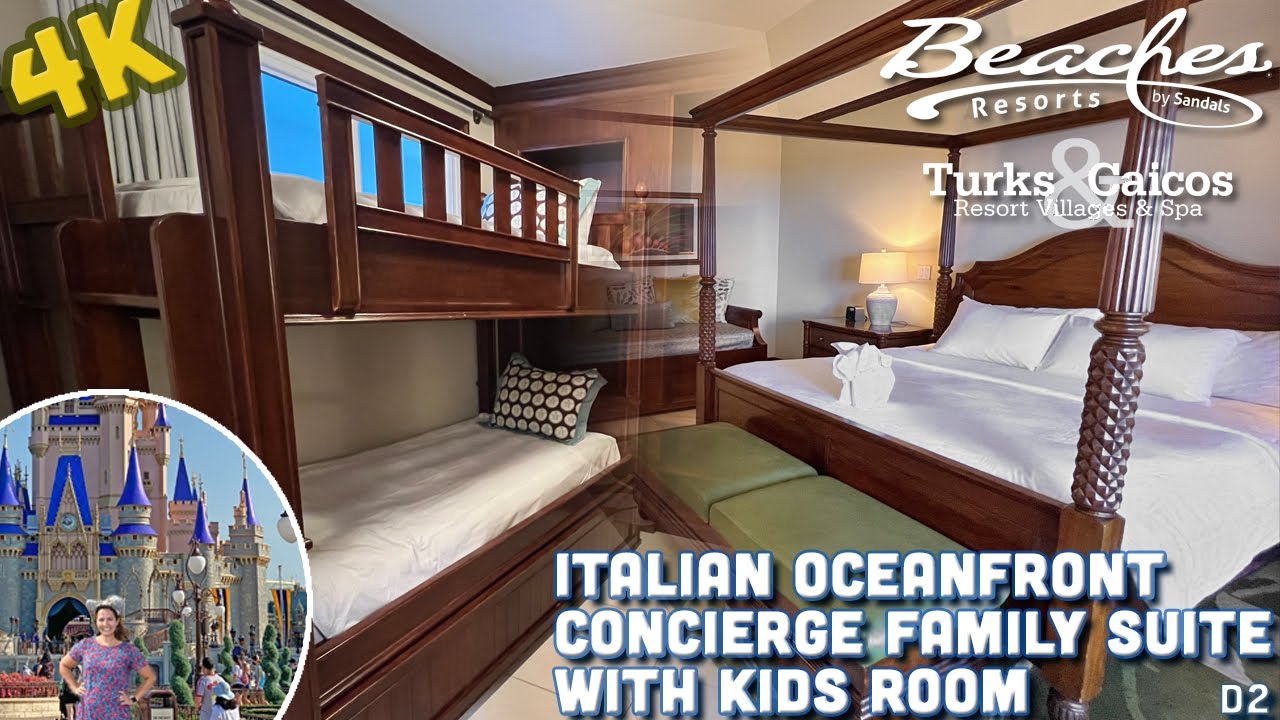 Italian Oceanfront Concierge Family Suite With Kids Room 4k Tour D2