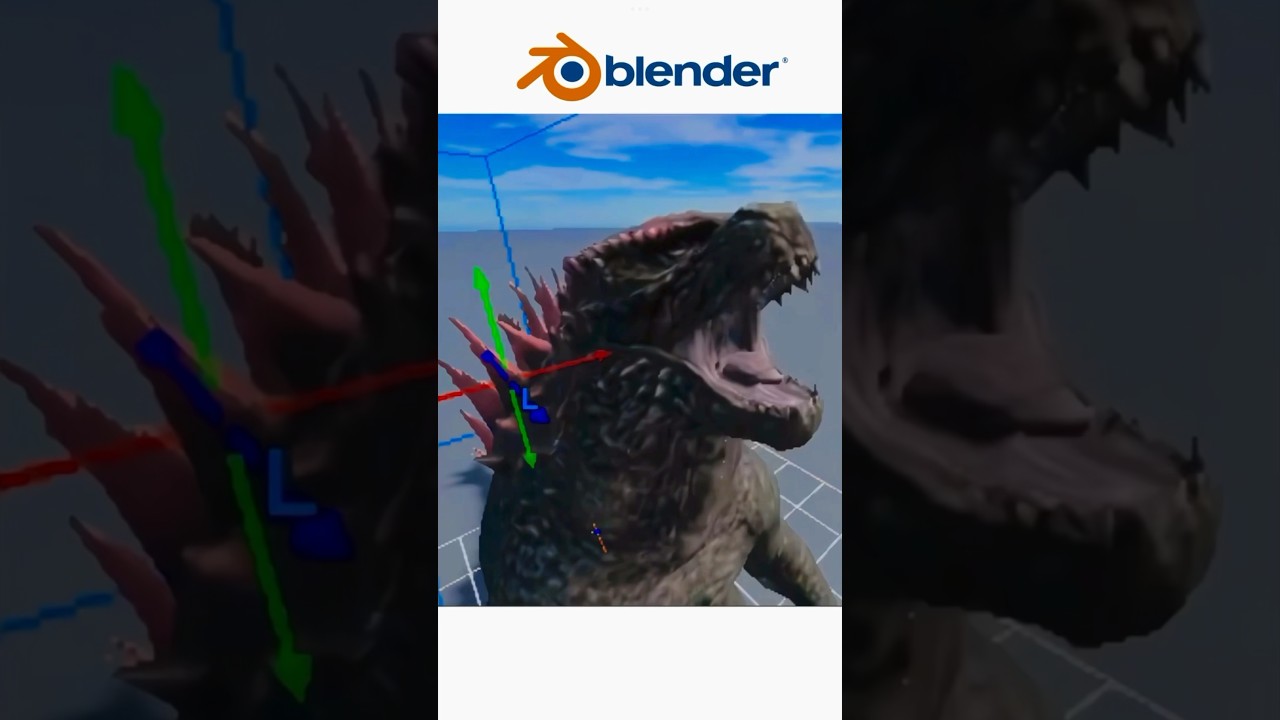 Evolved Godzilla Roar Animaton Blender Youtube