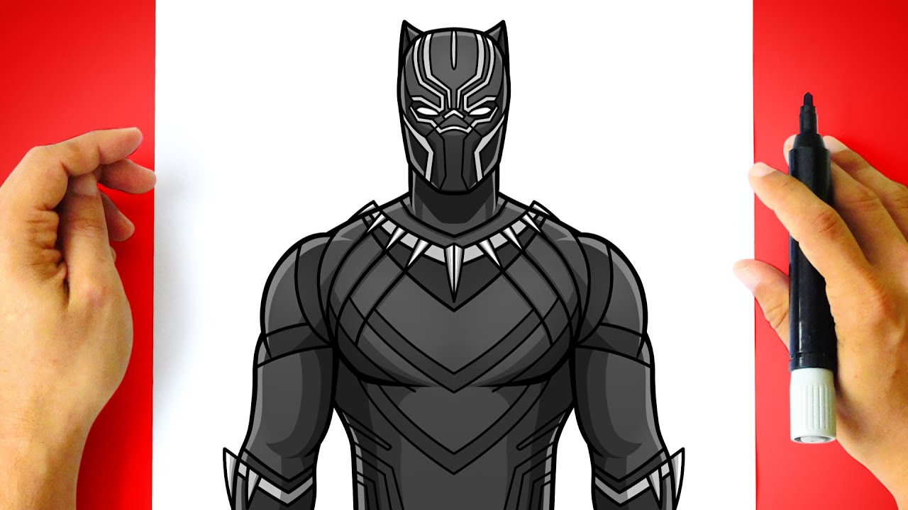 Black Panther Superhero Drawing