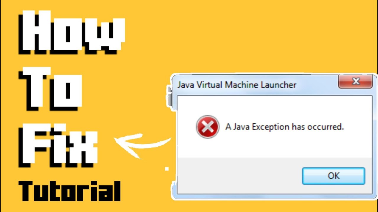 How To Fix A Java Exception Has Occurred Youtube