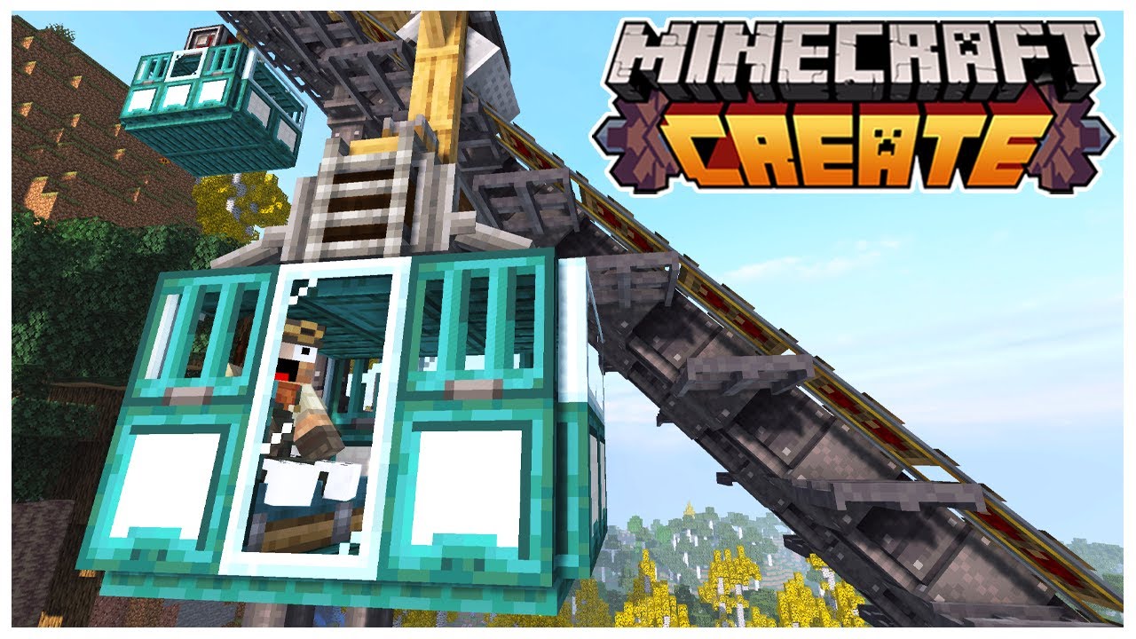 Working Cable Car Minecraft Create Mod Ep5 Youtube