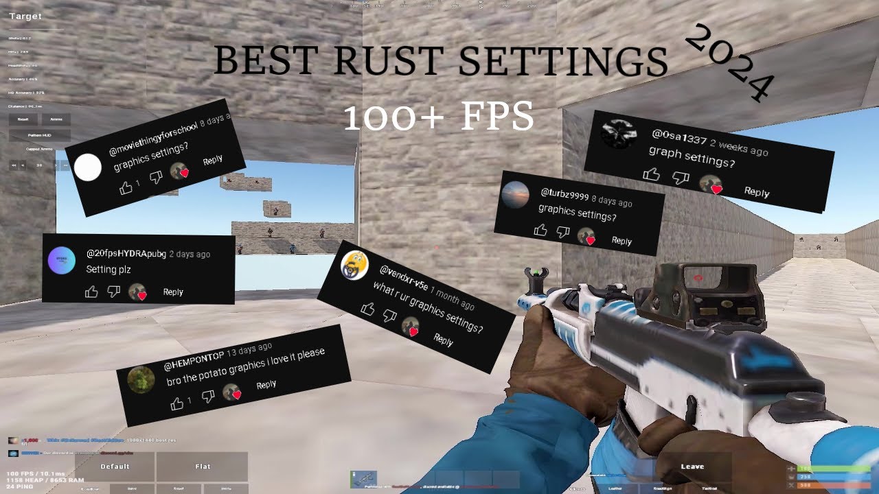 Best Rust 2024 Settings Pvp Fps Commands Youtube