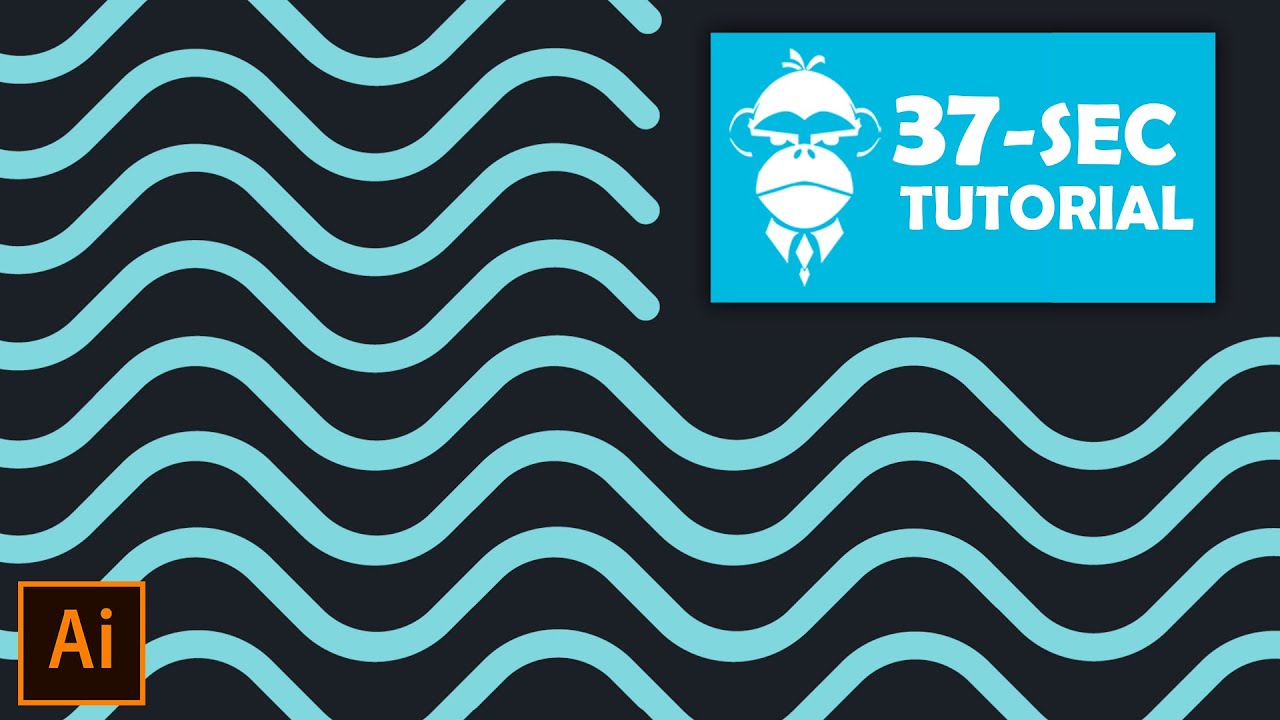 Simple Wave Illustrator Tutorial Adobe Creative Cloud Youtube