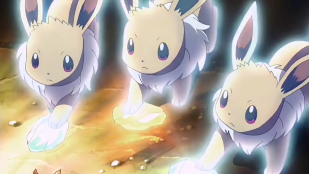 3 Eevee Evolve At The Same Time Rare Occurrence Youtube