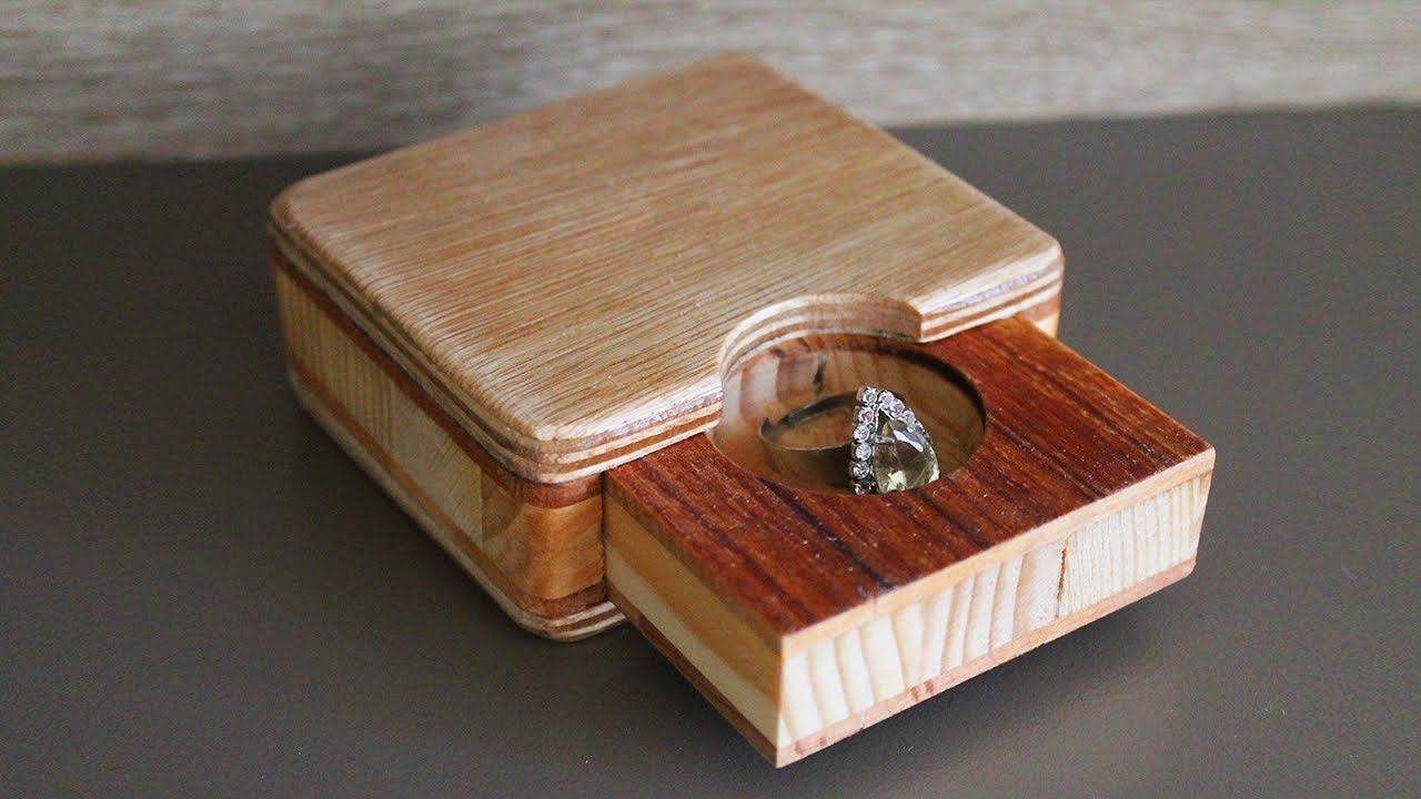 Diy Wooden Engagement Ring Box Ring Box For Boyfriend Youtube