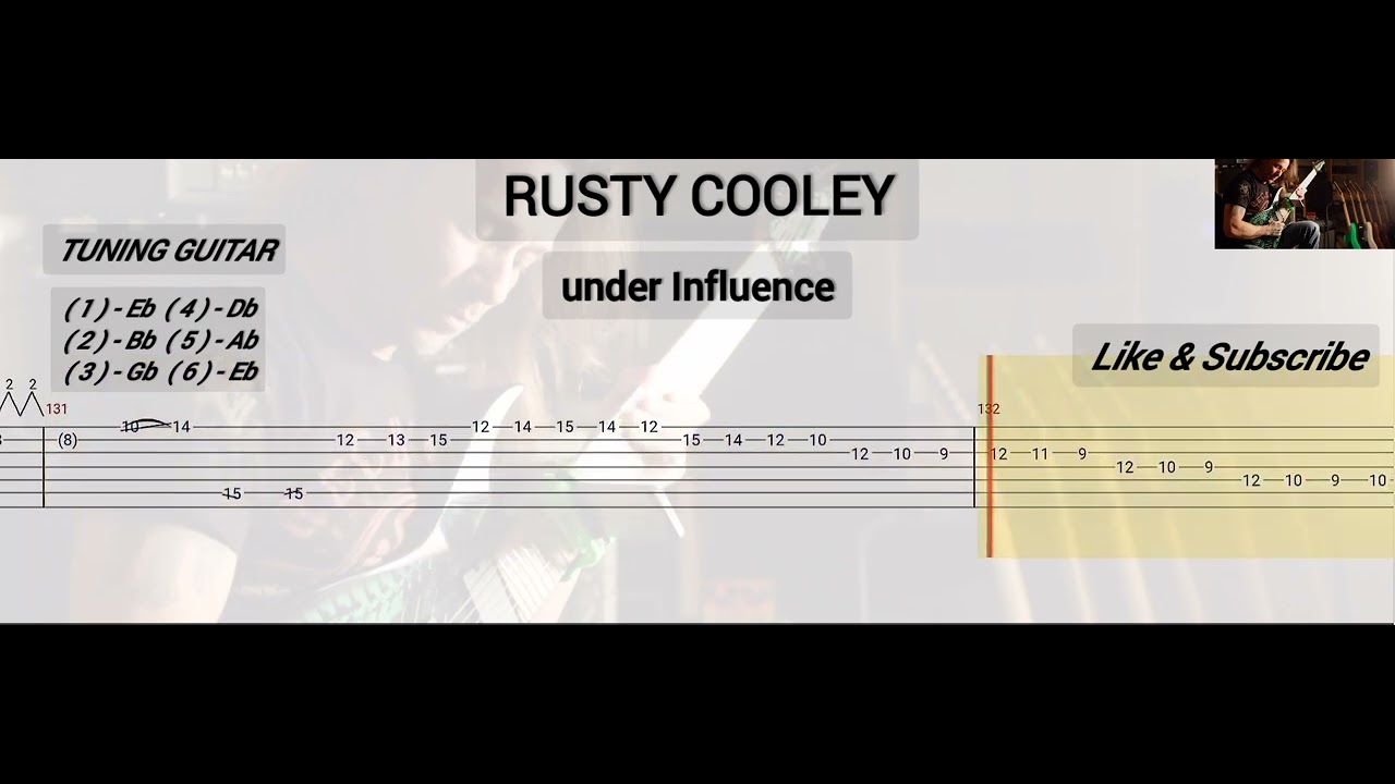 Tab Guitar Rusty Cooley Under Influence Youtube