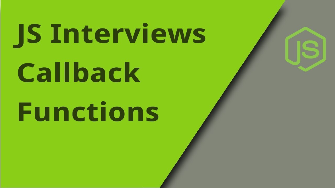 Js Interview Callback Functions Question 25 Youtube