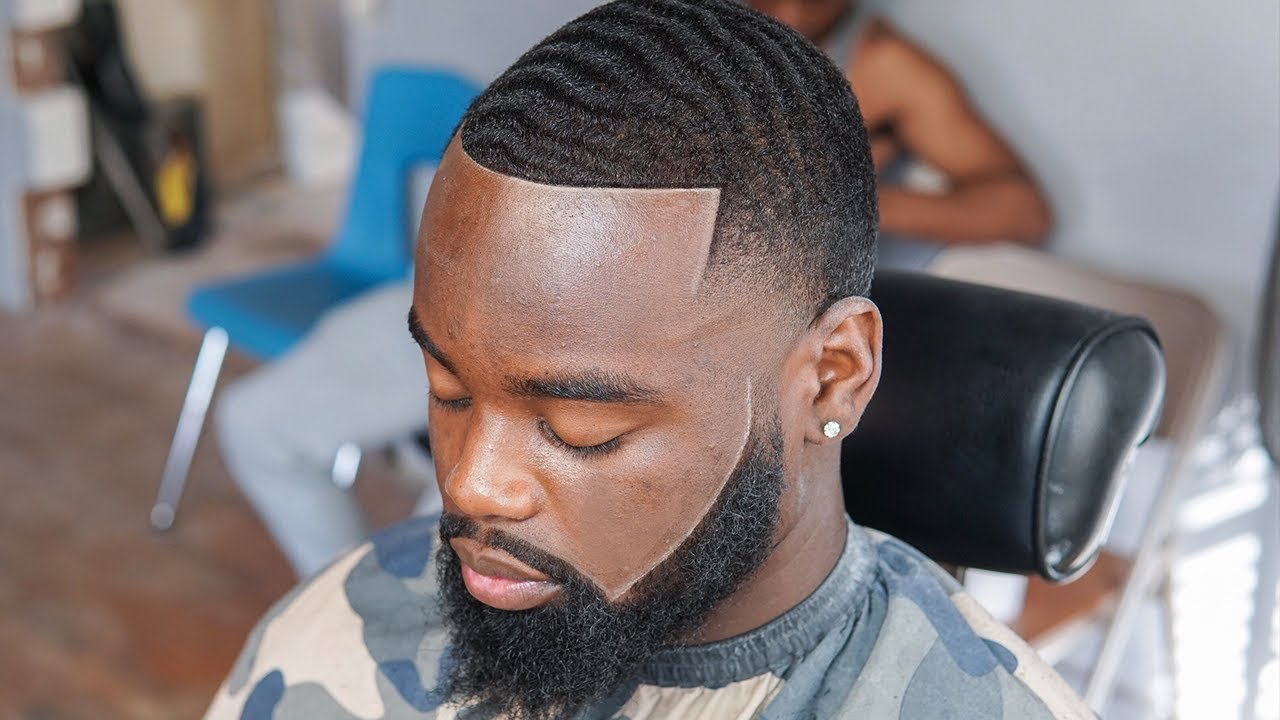 High Taper With Waves Haircut Youtube