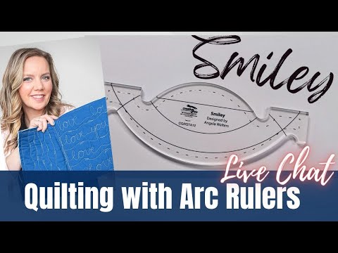 Machine Quilting With Smiley Arc Ruler Live Demo Chat With Angela