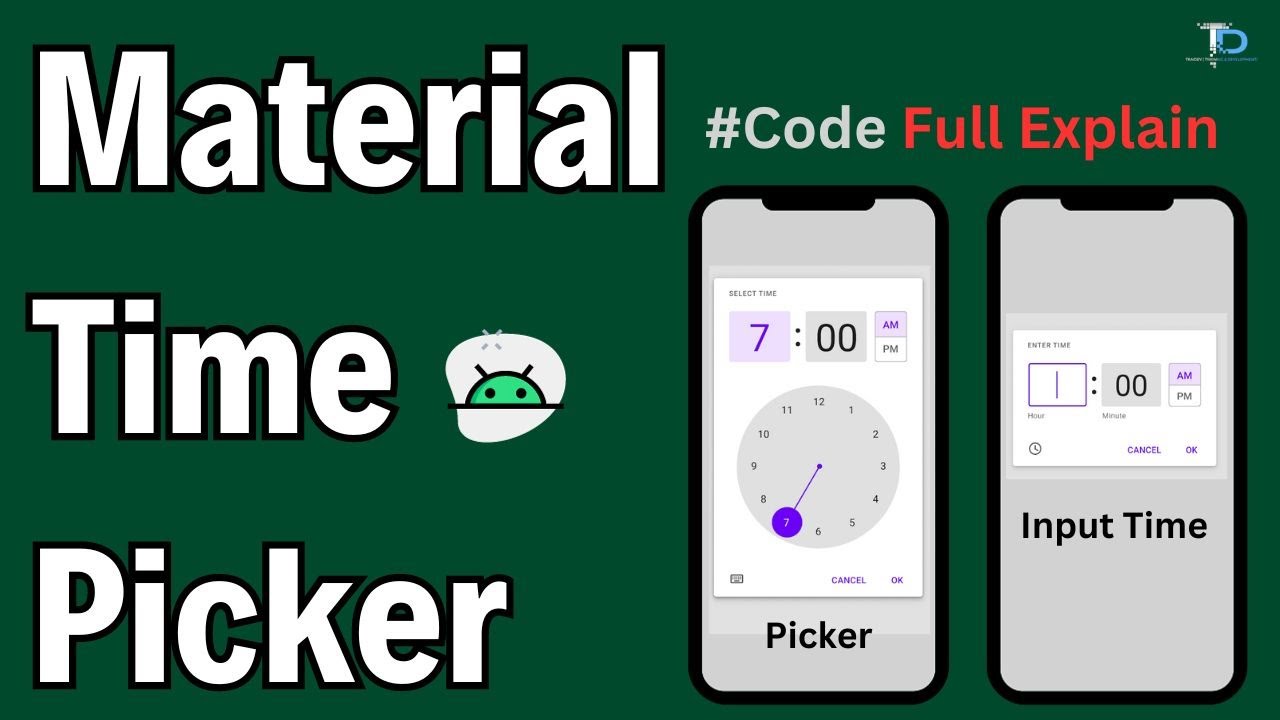 How To Add Time Picker In Android Studio 2023 Important Youtube
