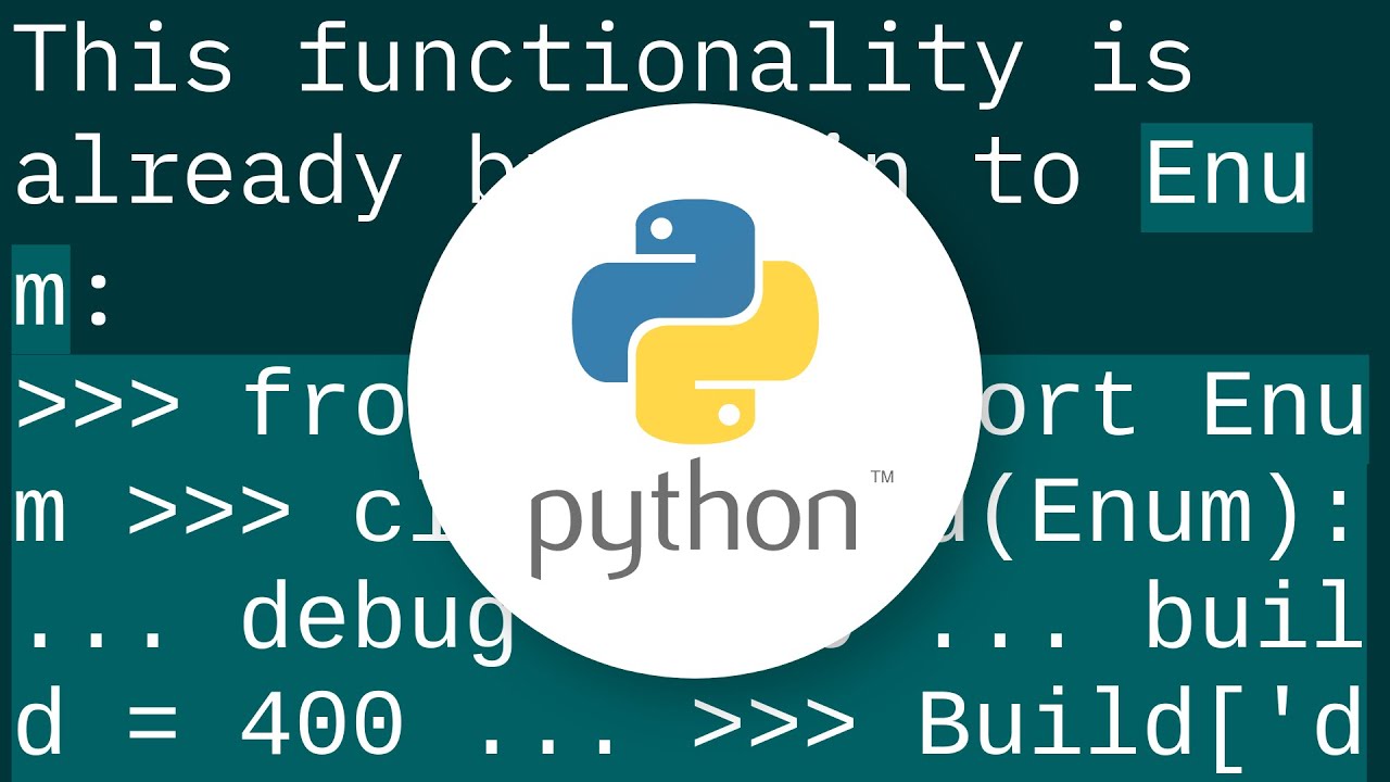 Convert String To Enum In Python Youtube