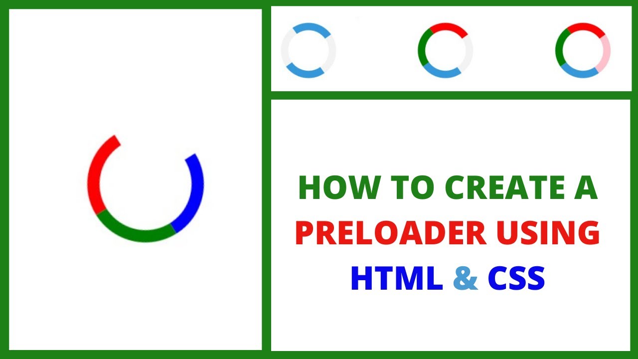 Html Css Preloader Tutorial How To Create Preloader Using Html And Css