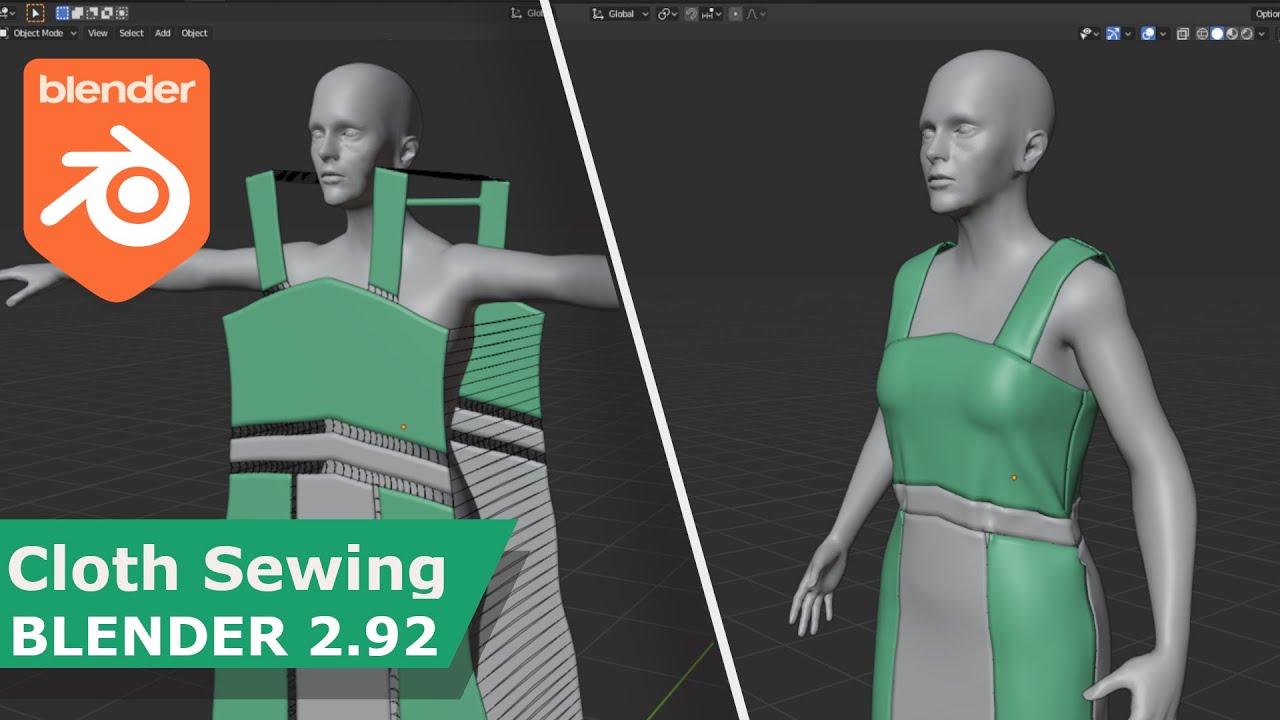 Tutorial Sewing Cloth In Blender Beginners Youtube