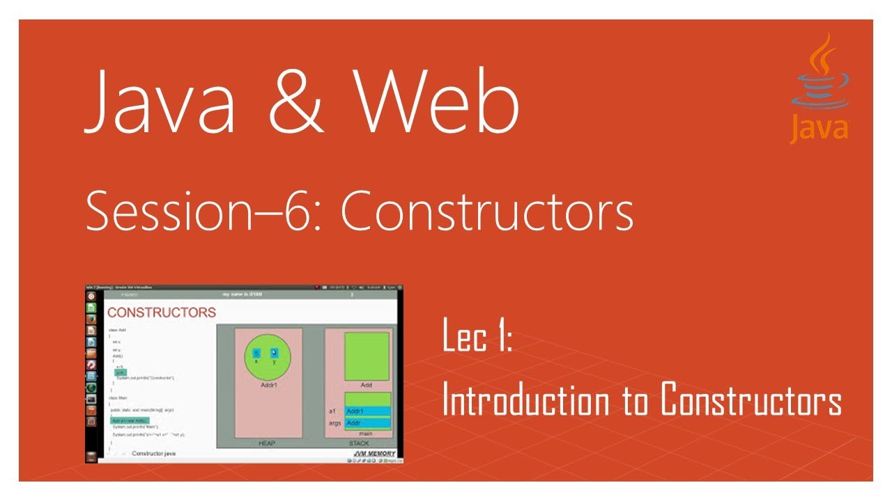 Introduction To Constructors Java Youtube