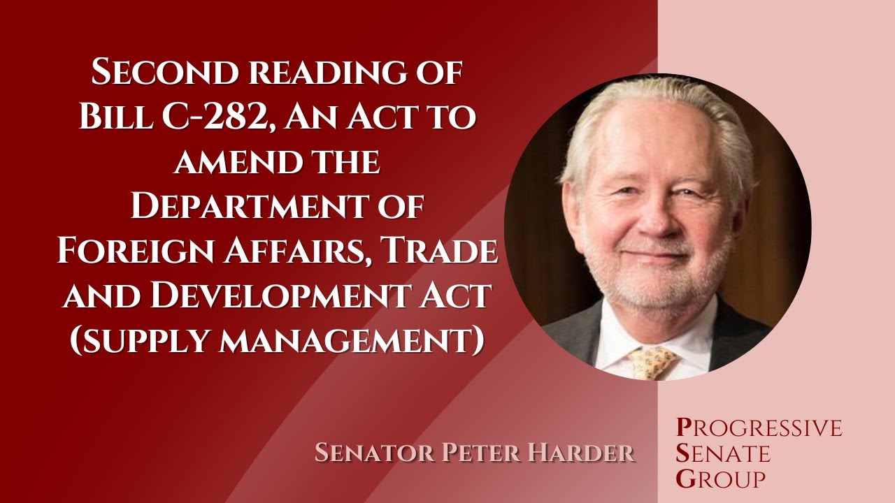 Senator Harder Speaks At Second Reading Of Bill C 282 April 11 2024