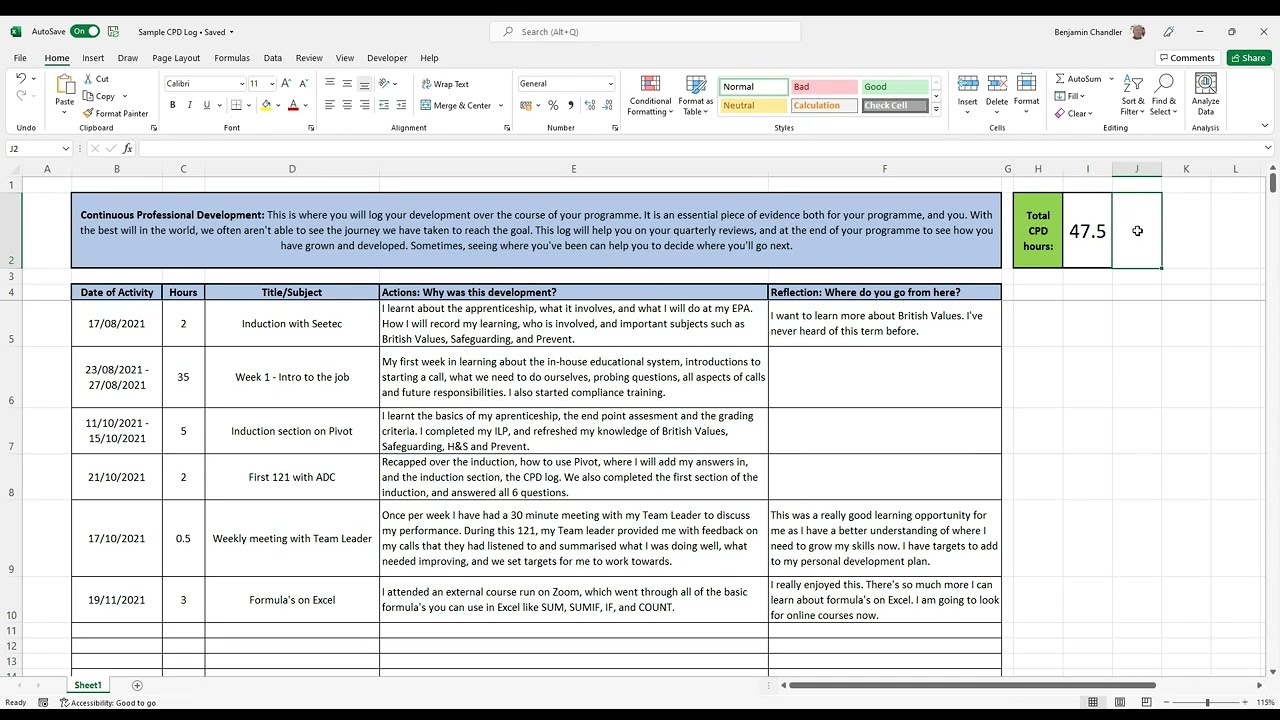 Cpd Folder Examples At Maria Gibbs Blog