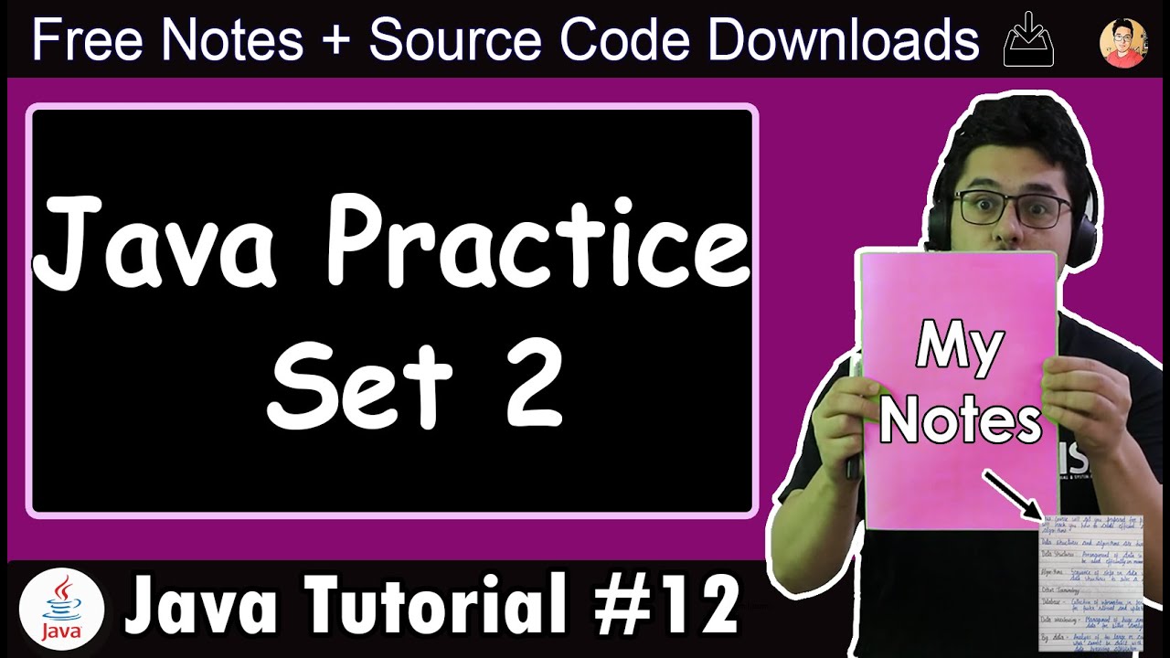 Java Tutorial Chapter 2 Practice Set Java Practice Questions Youtube