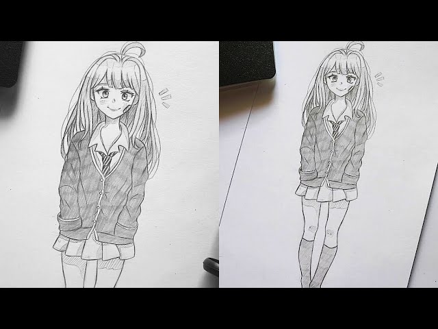 Anime Girl Drawing Easy Full Body Price Www Pinnaxis