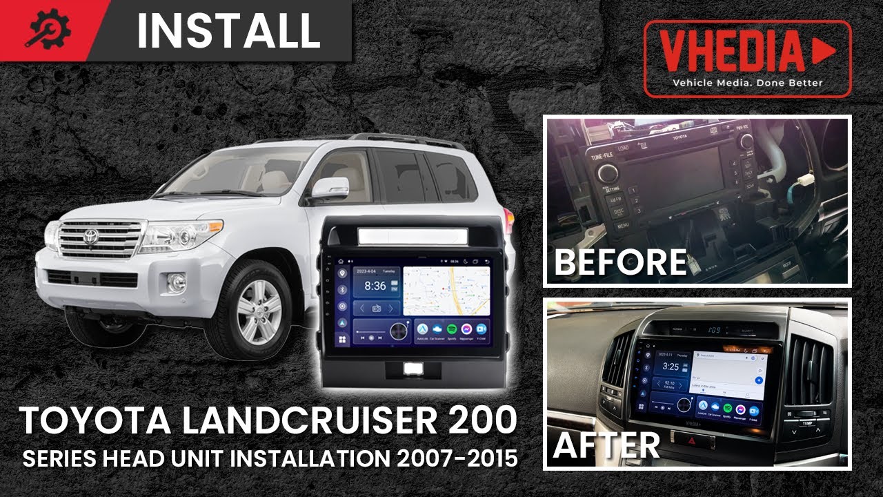 Toyota Landcruiser 200 Series Head Unit Installation 58 Off