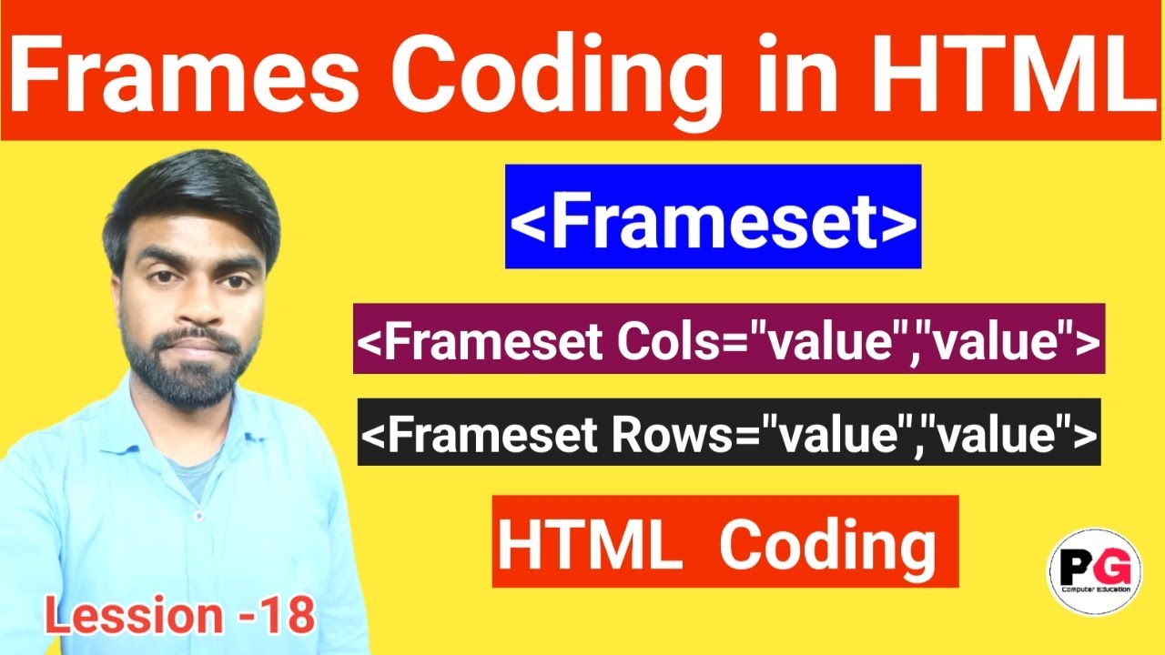 Frame Coding In Html Frameset Column And Row Coding In Html Html