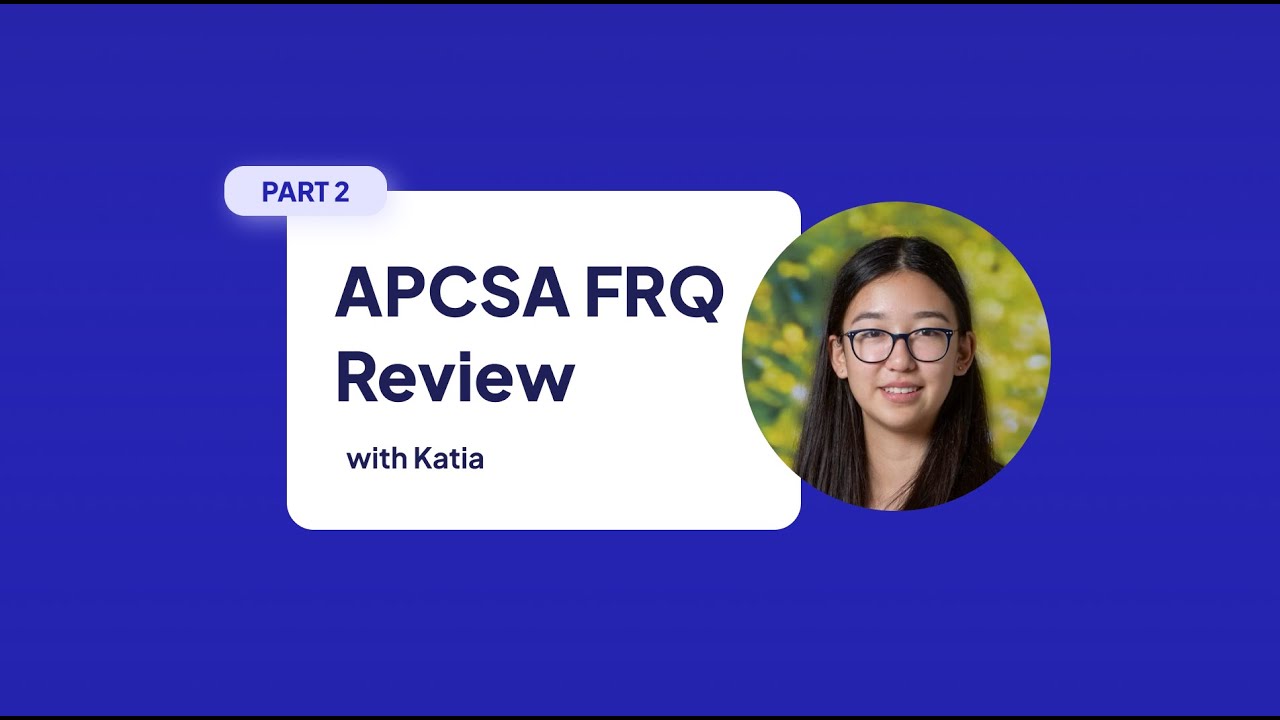 2022 Apcsa Frq Review Part 2 Youtube