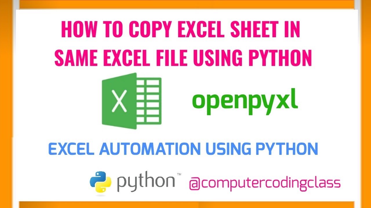 How To Copy Excel Sheet In Same Excel File Using Python Excel