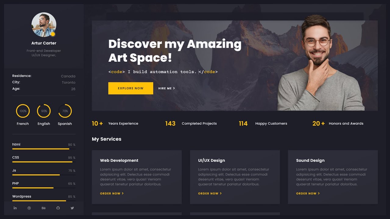 Create A Stunning Android Developer Portfolio Free Source Code
