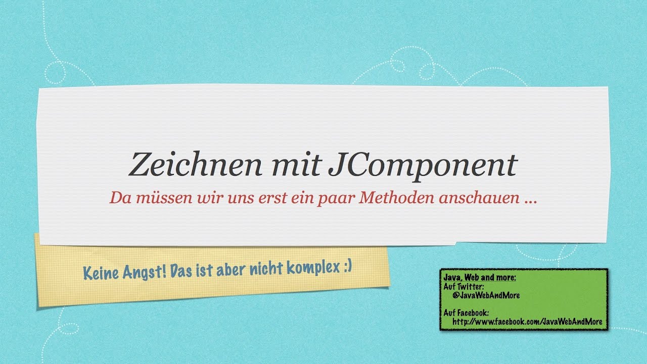 Java Zeichnen Mit Jcomponent Tutorial Youtube