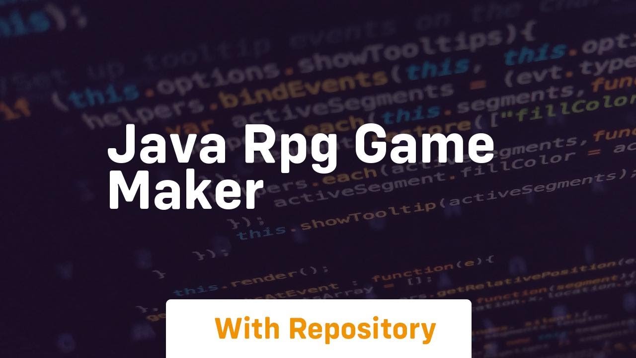 Java Rpg Game Maker Youtube