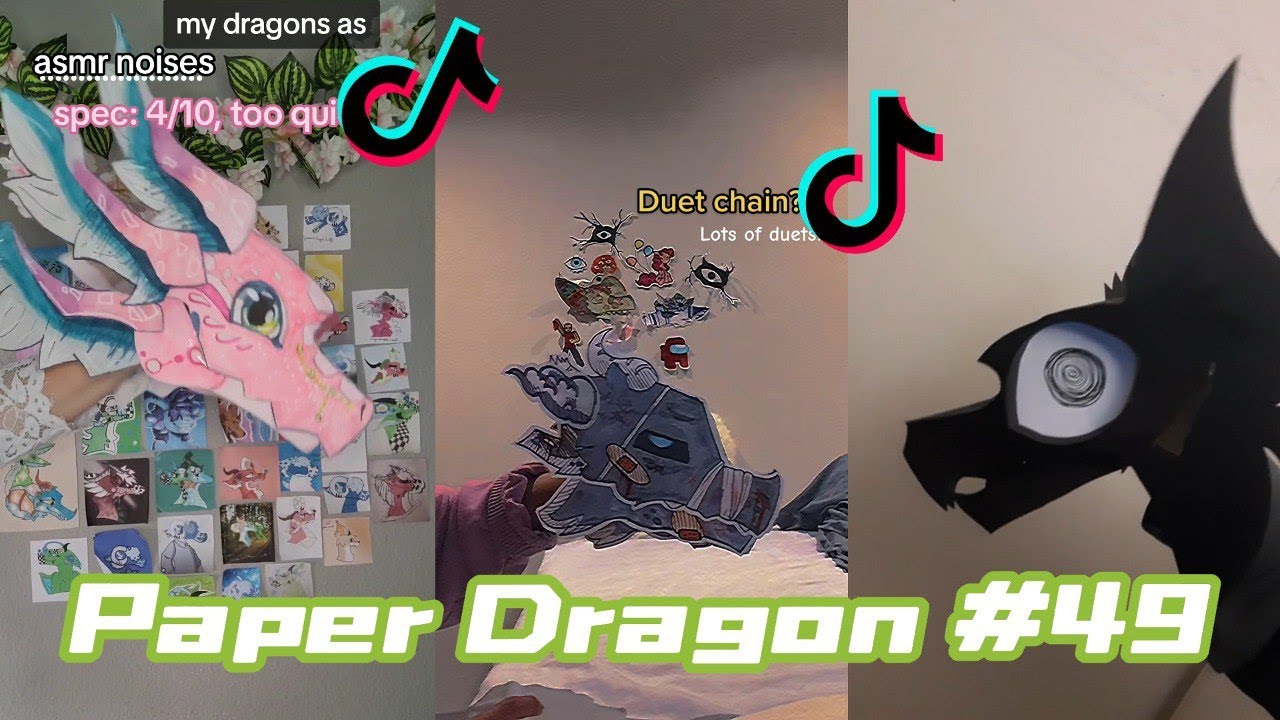 Dragon Puppet Crafts Paper Dragon Tiktok Compilation 49 Youtube
