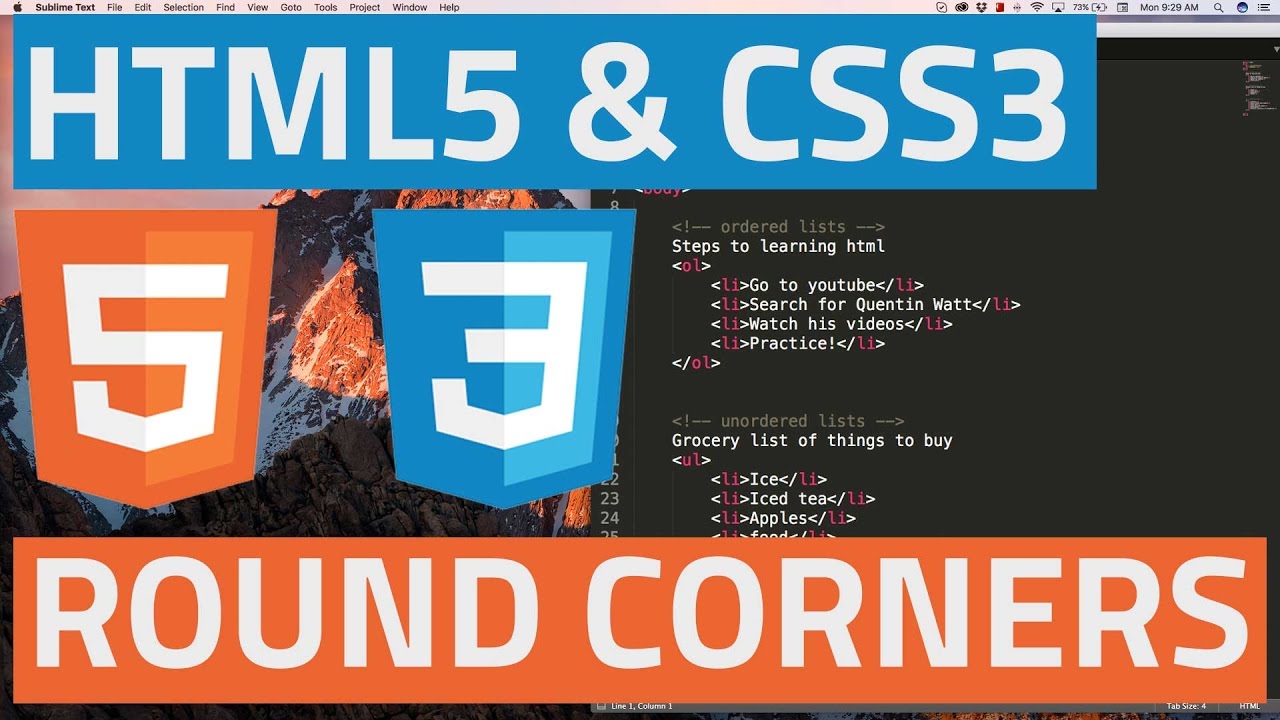Html5 And Css3 Beginner Tutorial 27 Rounded Corners Youtube