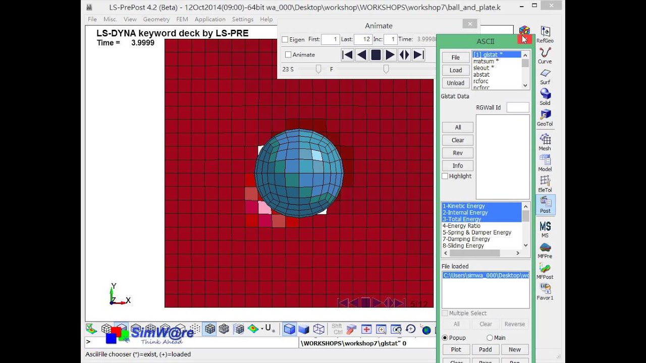 Ls Prepost Workshop07 Plot Ascii Data Youtube
