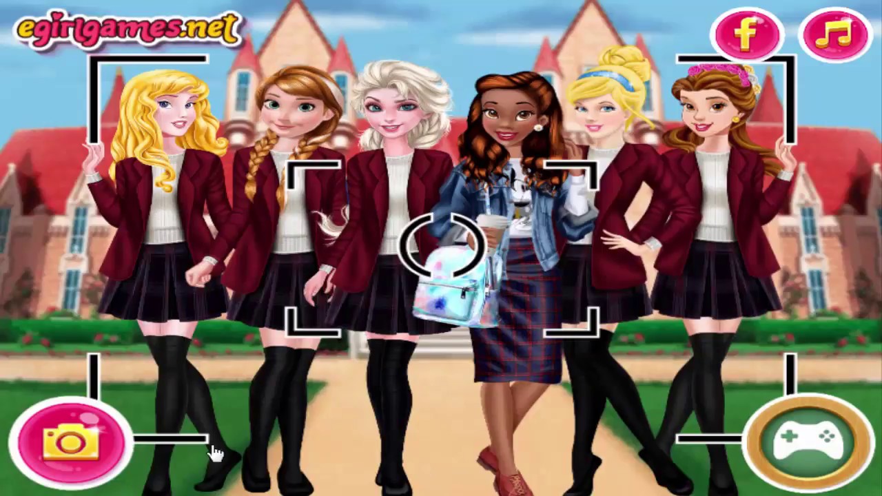 Disney Princess Games Tiana Back To School Youtube