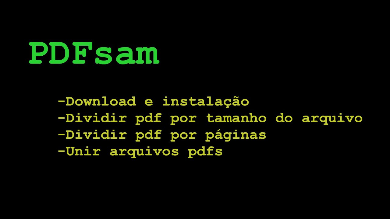 Pdfsam Basic Youtube