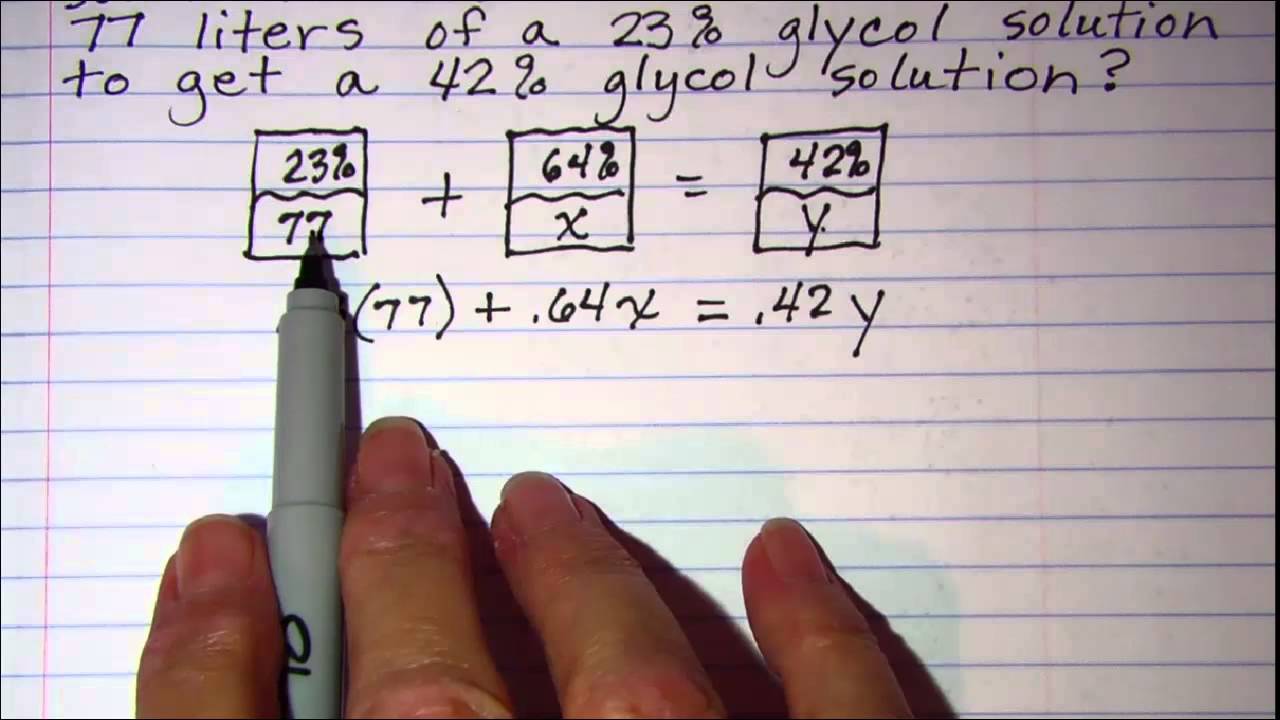Mixture Word Problems Worksheet E Streetlight